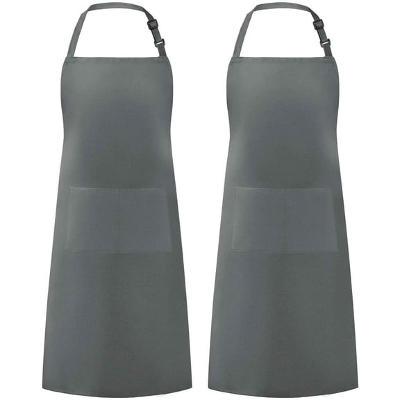 4 Pack Adjustable Bib Cotton Cooking Kitchen Aprons with Pockets ...