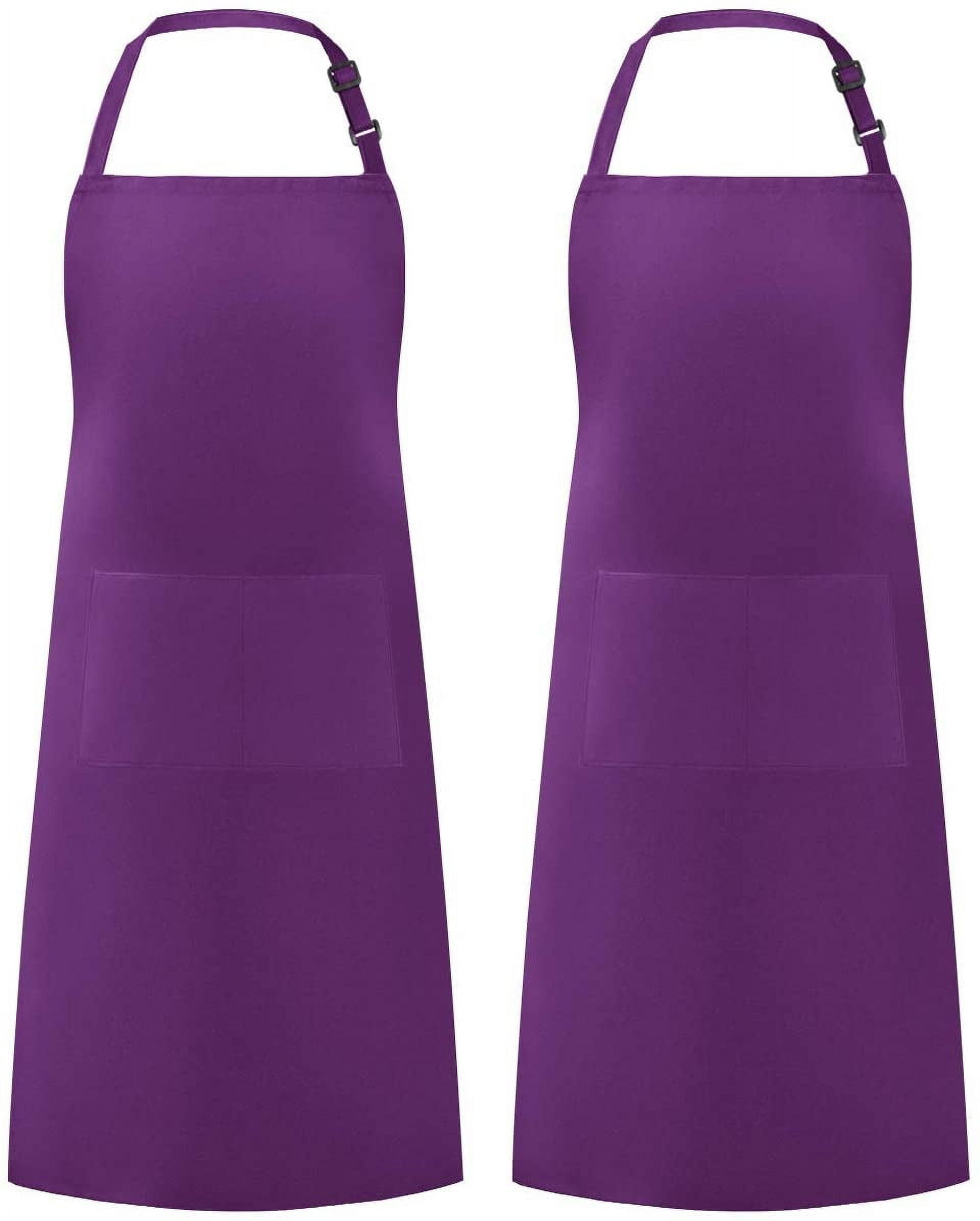 Syntus 2 Pack Adjustable Bib Apron Waterdrop Resistant with 2 Pockets ...