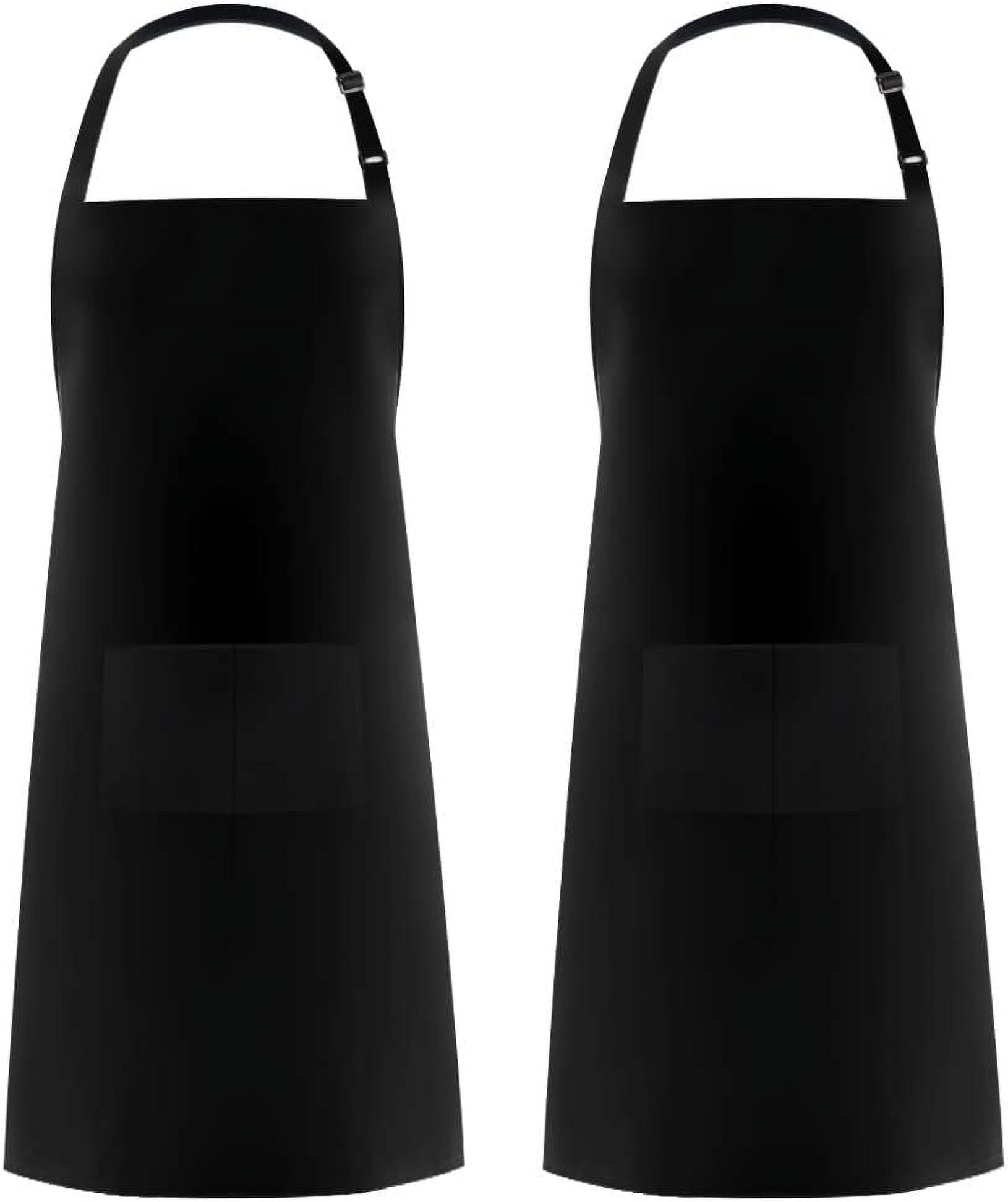 Syntus 2 Pack Adjustable Bib Apron Waterdrop Resistant with 2 Pockets ...