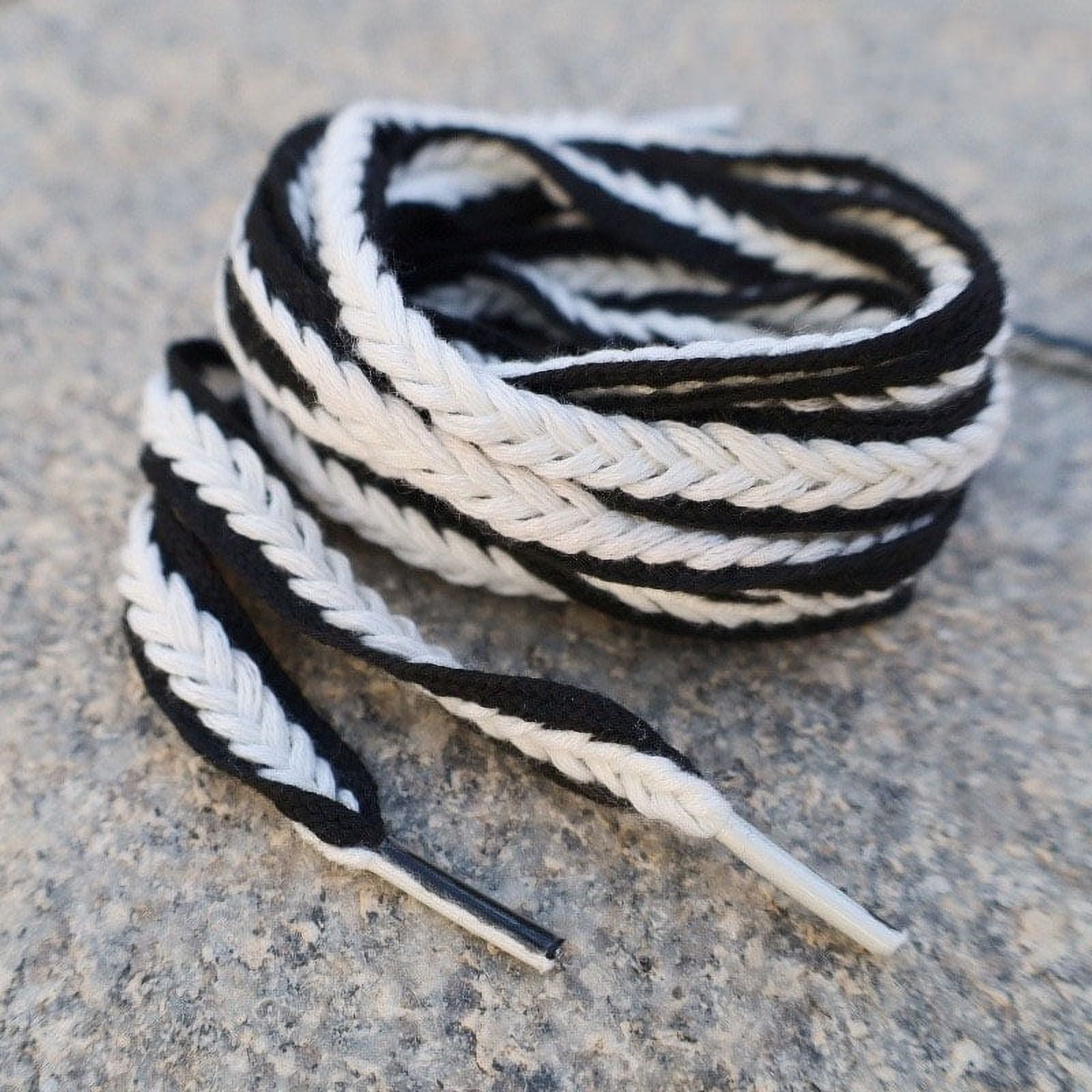 Synzerm 2 Pairs 3/5” wide flat shoe laces for sneakers 9 Colors thick ...