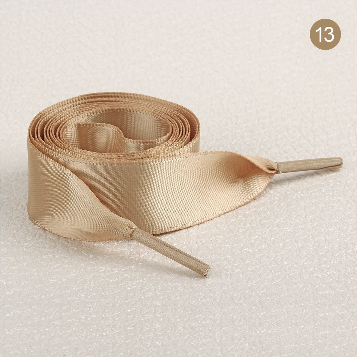 Synzerm 2 Pairs Flat Satin Ribbon Shoelaces Silk Shoestring Wide Shoe ...