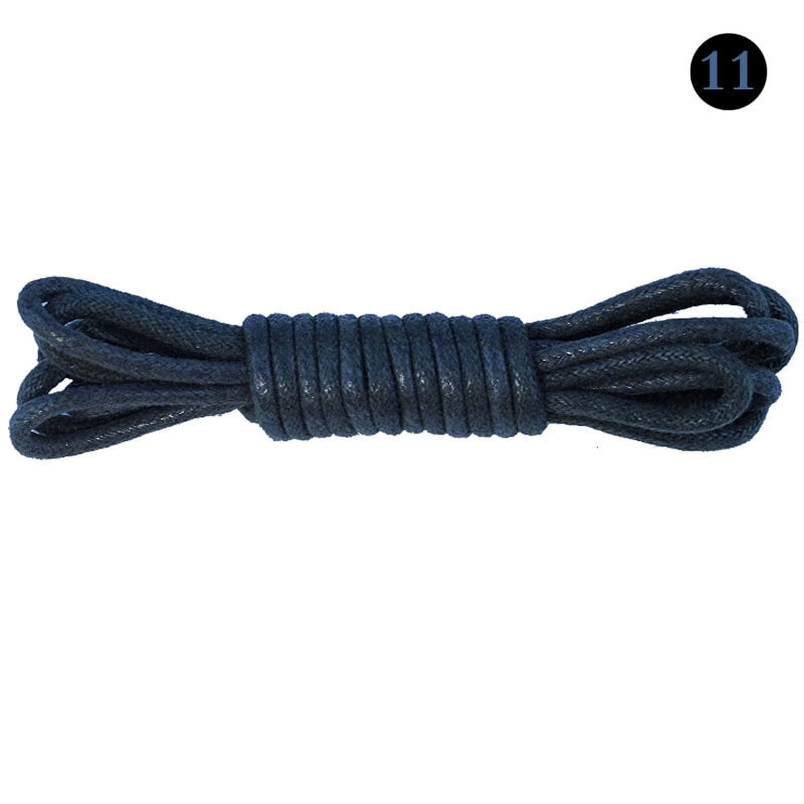 Synzerm 2 Pairs Round Waxed Shoe Laces for Dress Shoes, 20"-47 ...