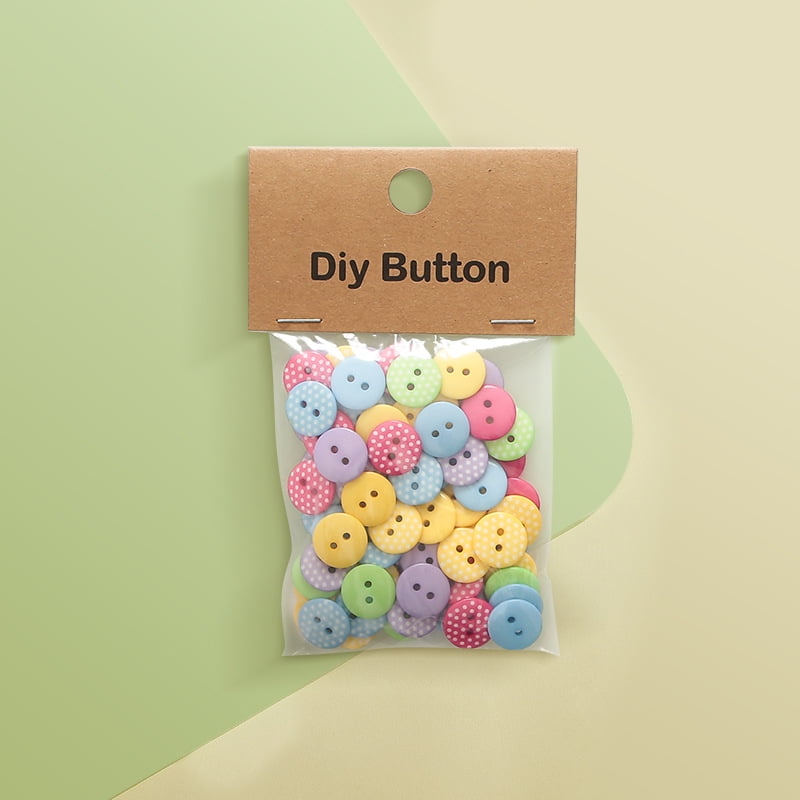 Synzerm 50 pcs Round Resin Buttons Mixed Color Assorted Sizes for ...