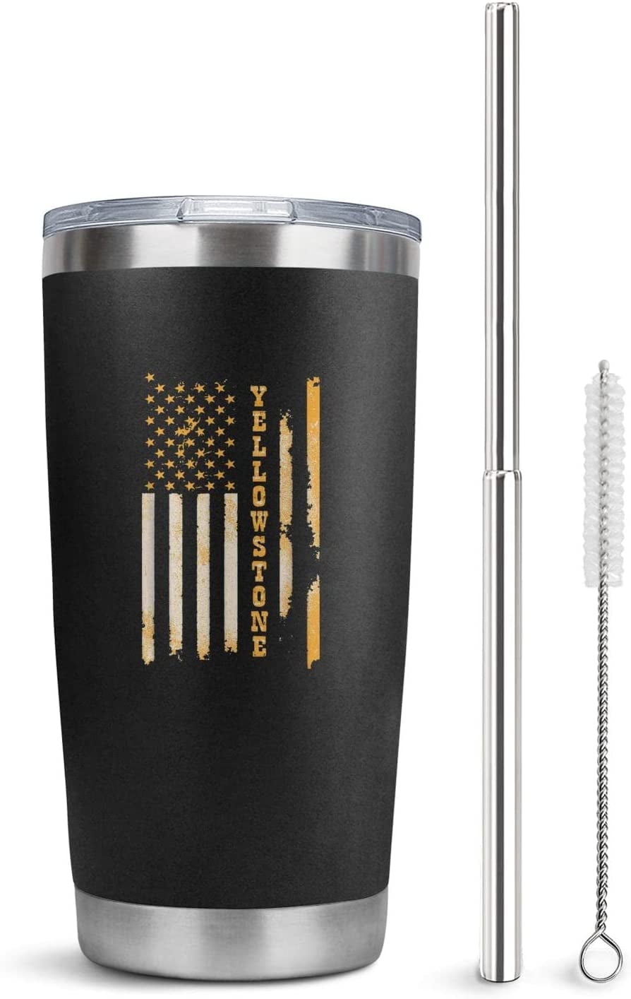 Syolin Yellowstone Tumbler Yellowstone Cups with Lids and Straws ...