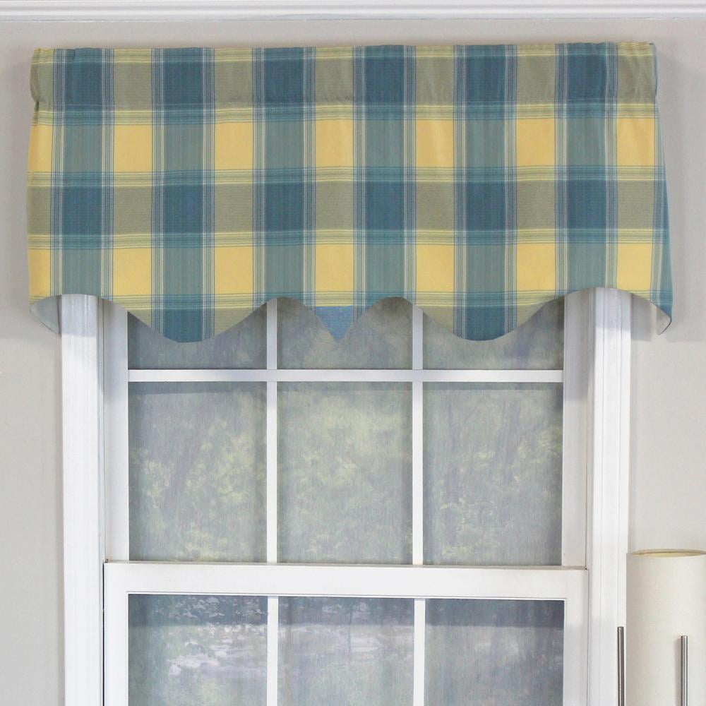 Syon Park Plaid Regal Style 3" Rod Pocket Valance 50" x 17" Multicolor ...