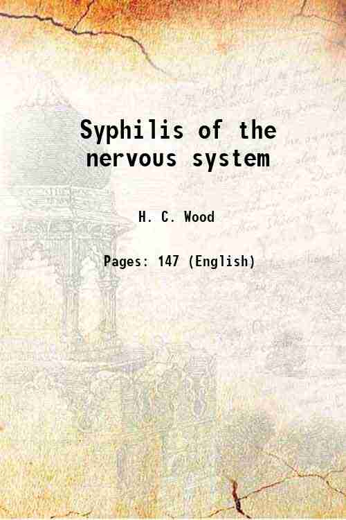 Syphilis of the nervous system 1889 - Walmart.com
