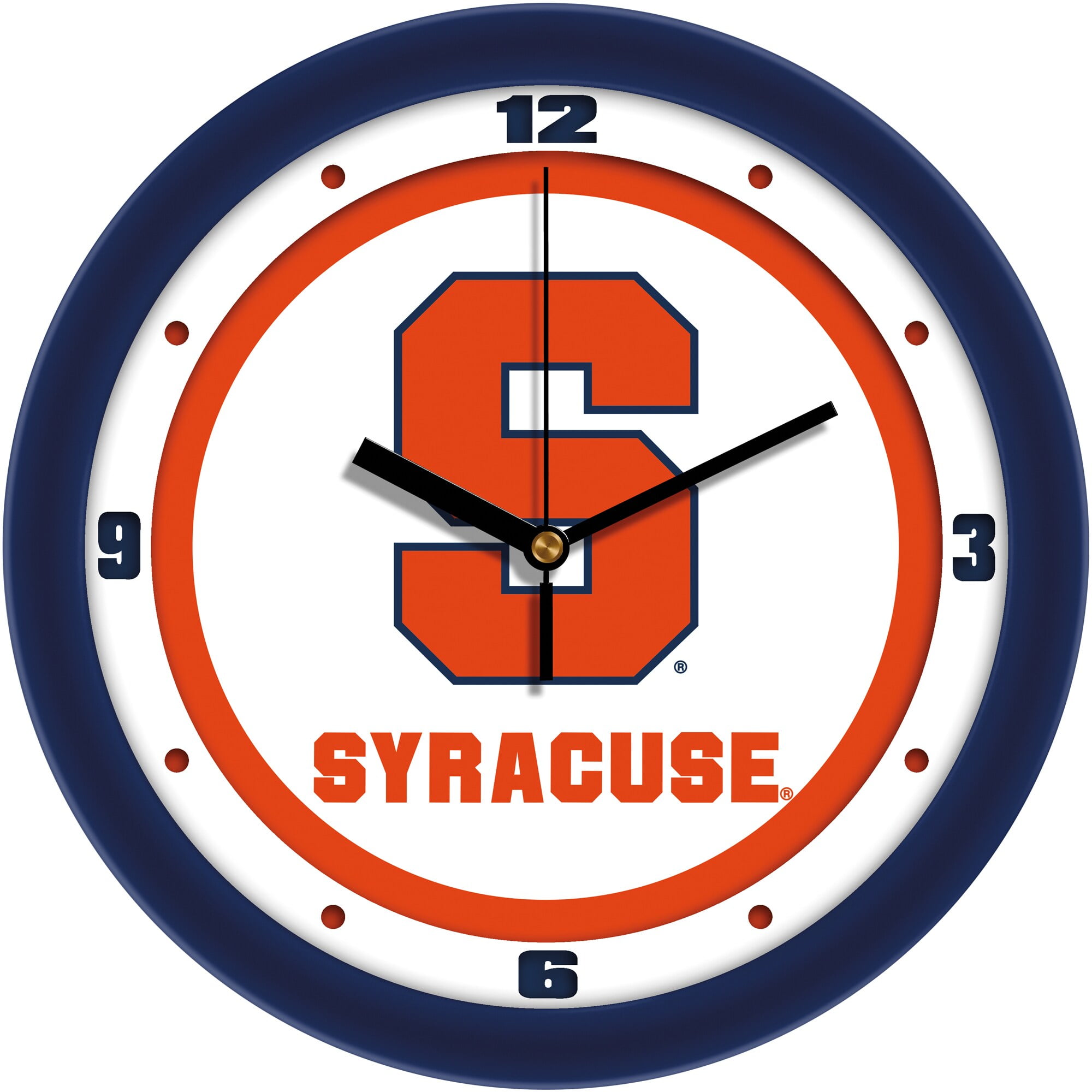 Syracuse Orange 11.5'' Suntime Premium Glass Face Traditional Logo Wall ...
