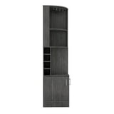 Syrah Corner Bar Cabinet, Eight Bottle Cubbies, Double Door, Two Open ...