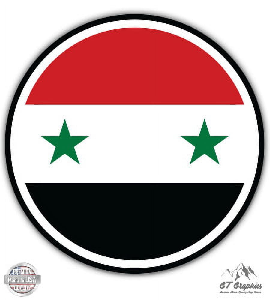 Syria Flag - 3" Vinyl Sticker - For Car Laptop I-Pad Phone Helmet Hard ...