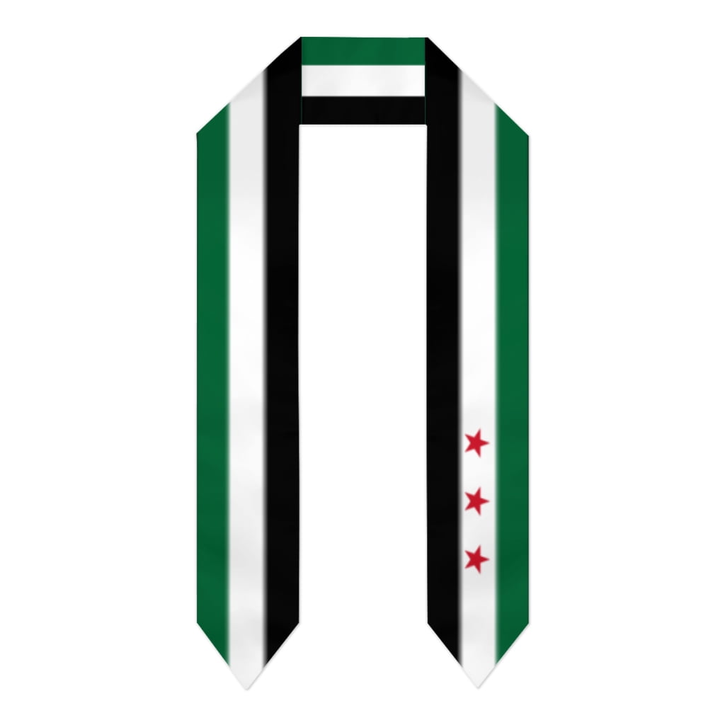 Syria Flag Thick Graduation Sash Stole Scarf Double Sided Honor Stole ...