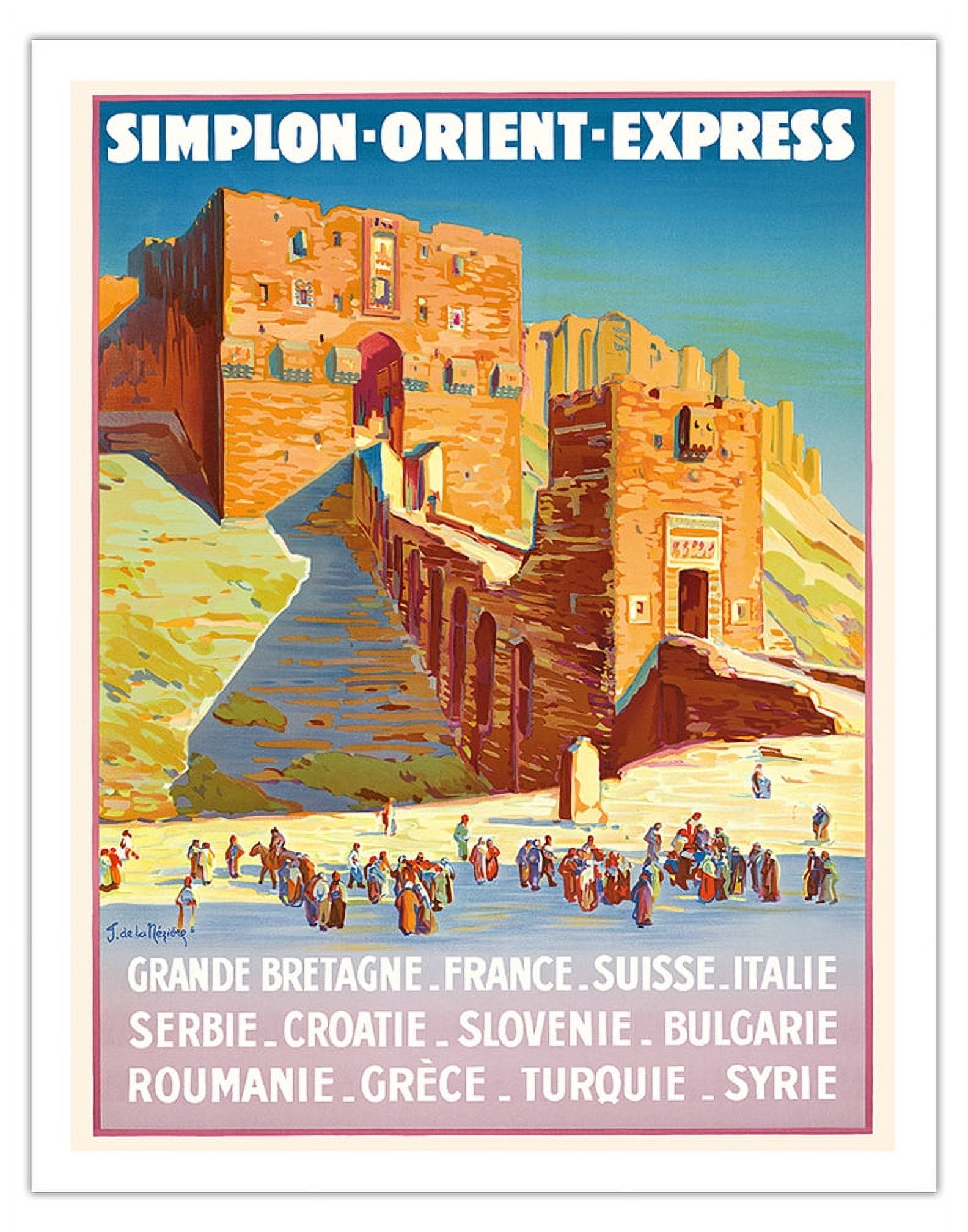 Syria - Simplon Orient Express - Citadel of Aleppo - Vintage Railroad ...