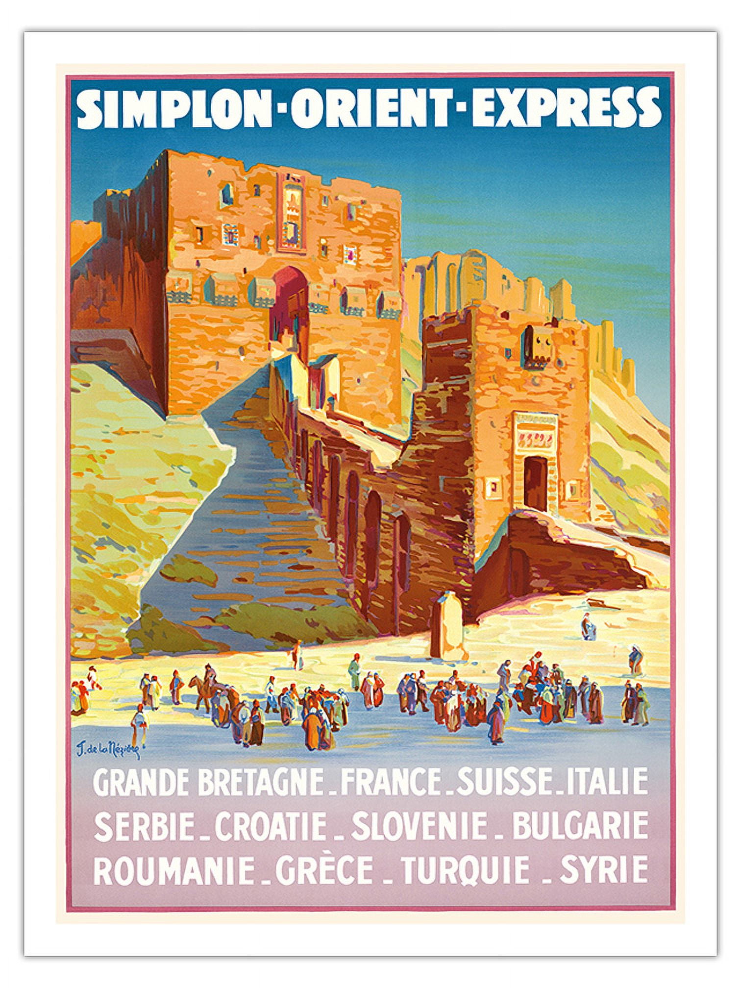 Syria - Simplon Orient Express - Citadel of Aleppo - Vintage Railroad ...