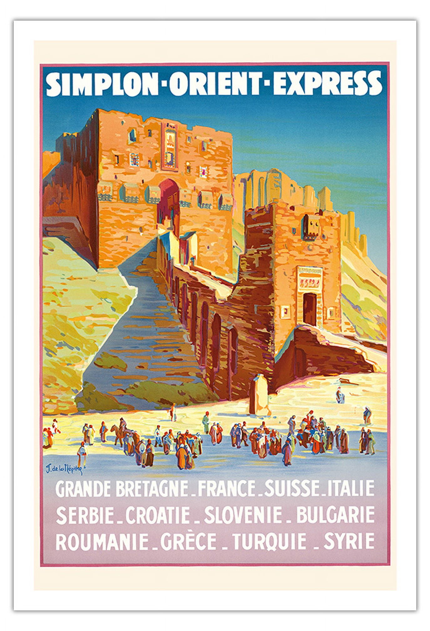 Syria - Simplon Orient Express - Citadel of Aleppo - Vintage Railroad ...