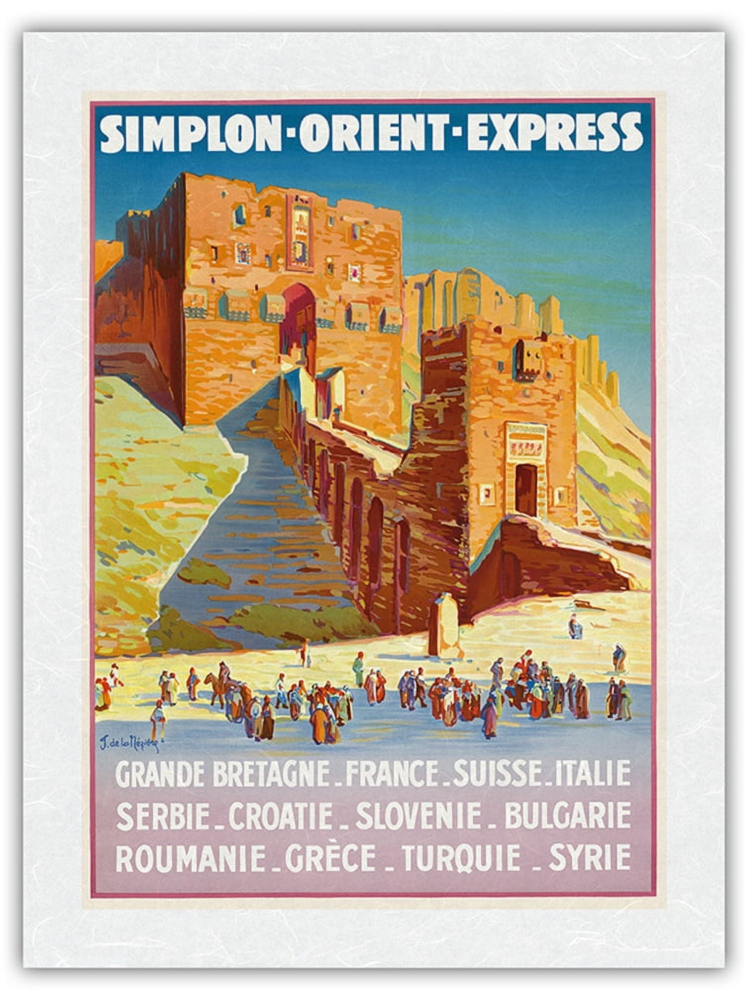 Syria - Simplon Orient Express - Citadel of Aleppo - Vintage Railroad ...