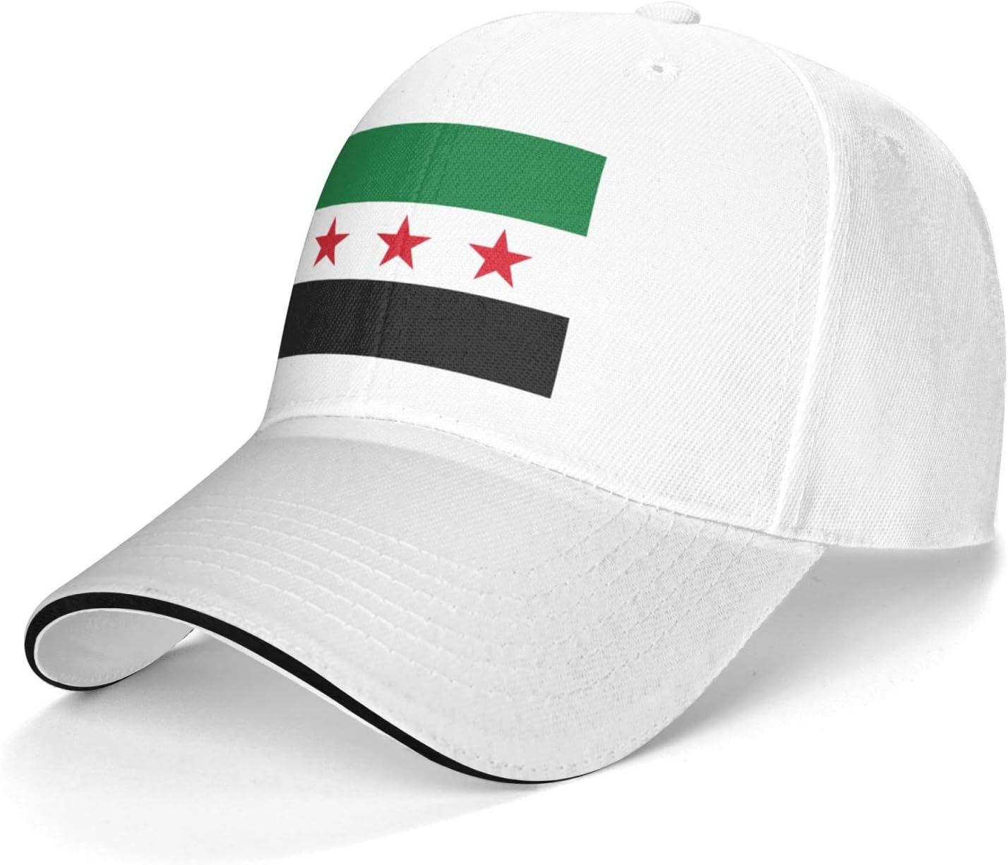 Syrian Flag Curved Brim Printed Baseball Cap Sun Hat Travel Cap ...