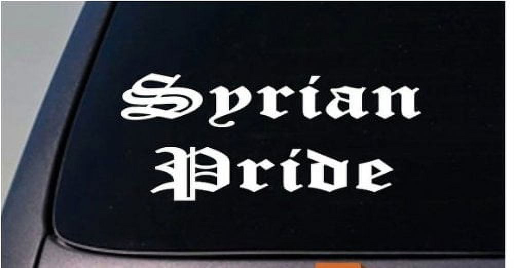 Syrian Pride 6" Sticker Syria Car Truck Window Decal Love Unite Peace ...