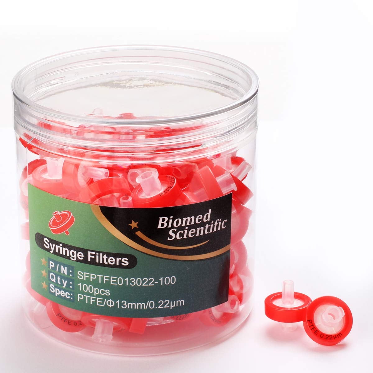 Syringe Filter PTFE Hydrophobic Membrane 100PCS 13mm Disc Diameter 0 ...