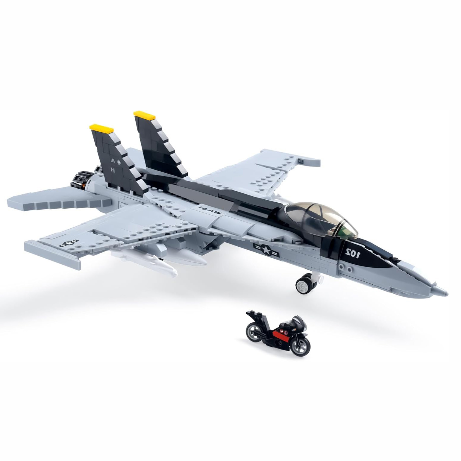 Syrinx Adult F-18 Fighter Plane Model Kit - Army Jet Toy (682 PCS ...