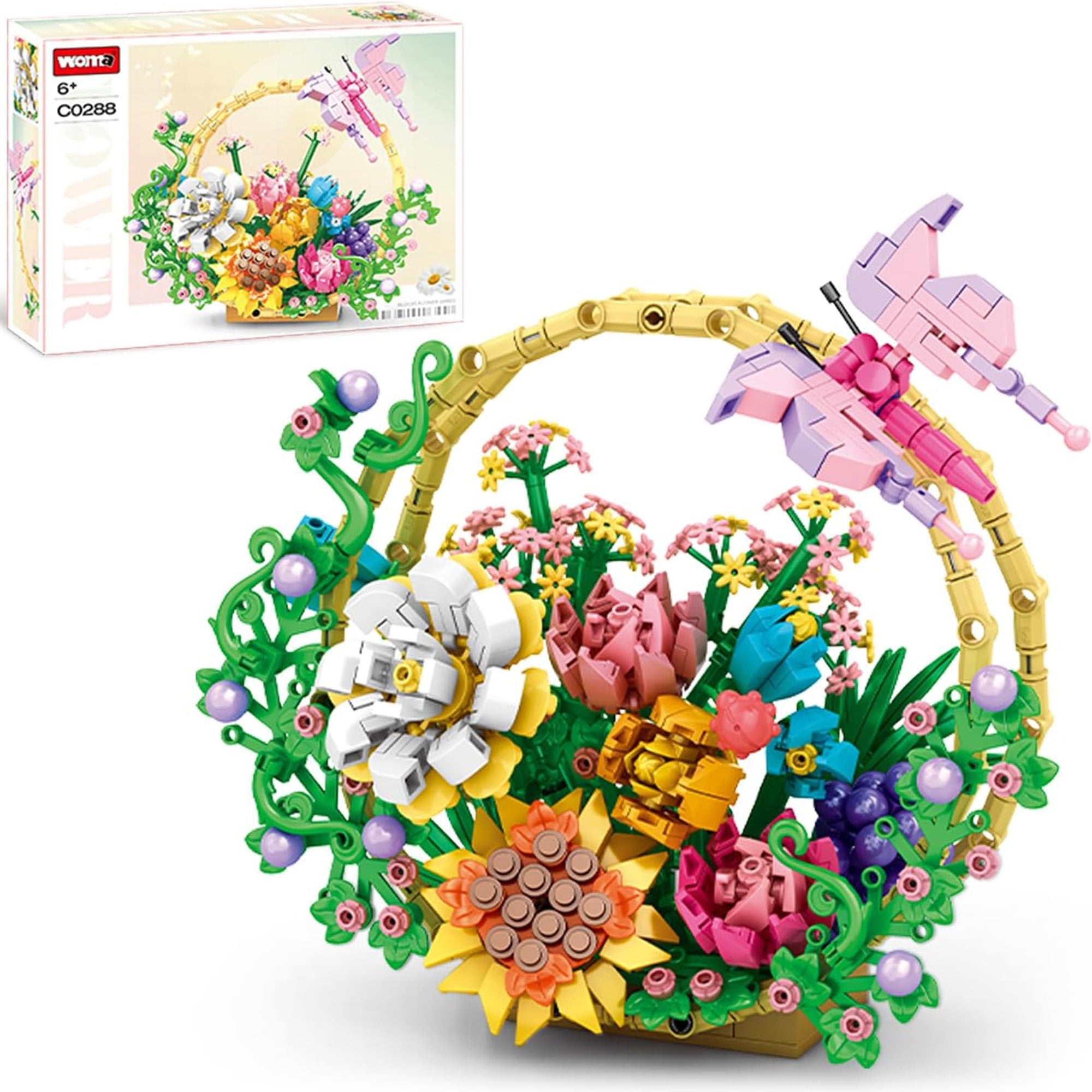 Syrinx Adult Kid Girl Compatible with Lego 635pcs Flower Bouquet ...