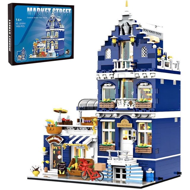 Syrinx City Market Street Architecture Mini Building Blocks Set with ...