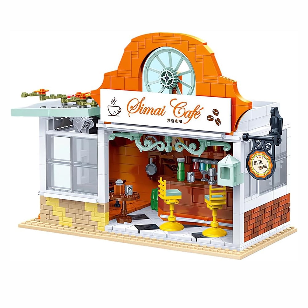 Syrinx Coffee Shop Street View Building Set - Compatible with Lego ...