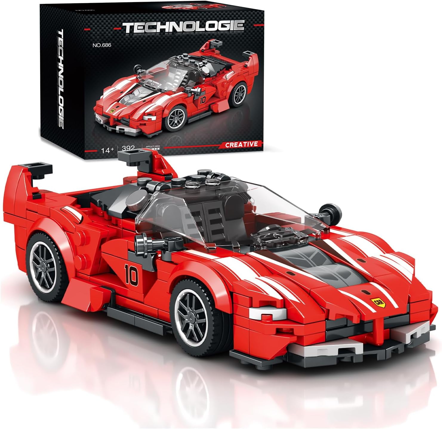 Syrinx FXX-K Sports Car Technique Building Toy Set - MOC Speed Champion ...