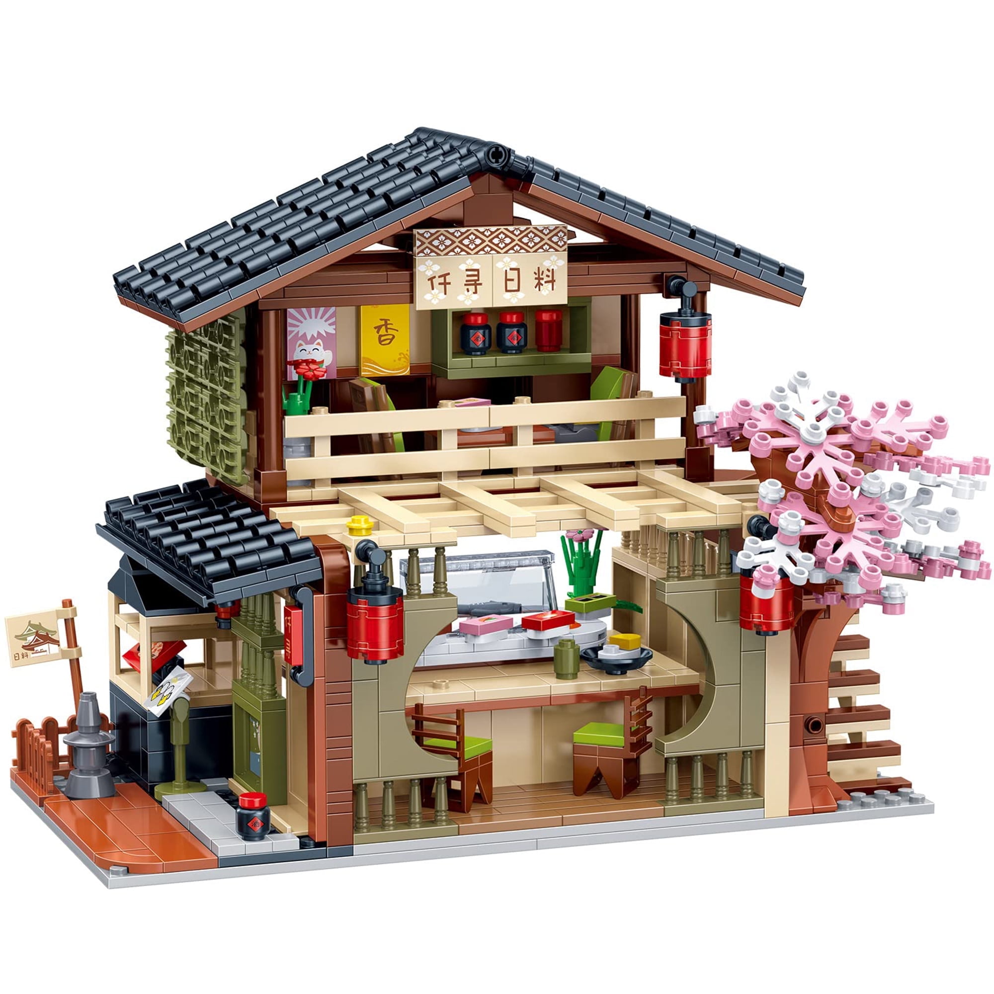 Syrinx House Building Block Set, Compatible with Lego - Japanese Flower ...
