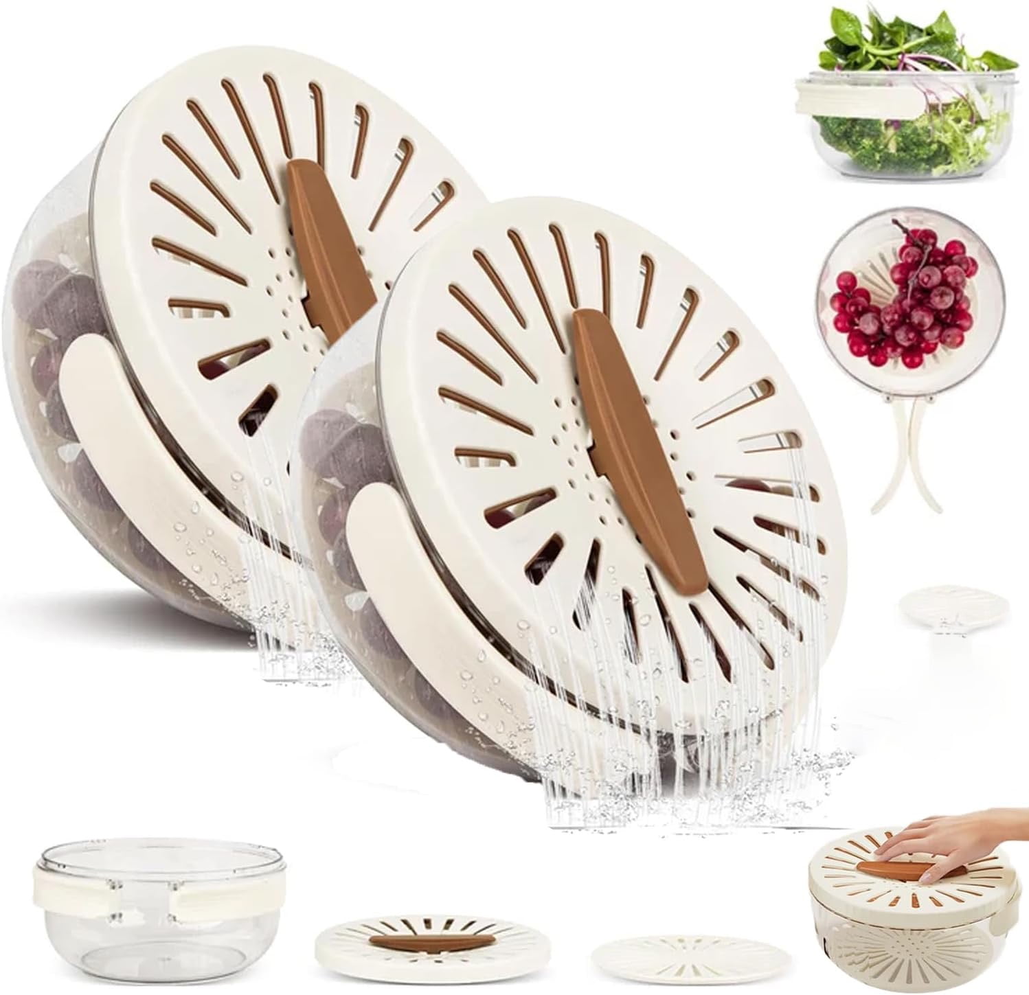 Syrinx Kitchen 2 In 1 Drainer and Strainer, Multi-Function Drain Basket ...