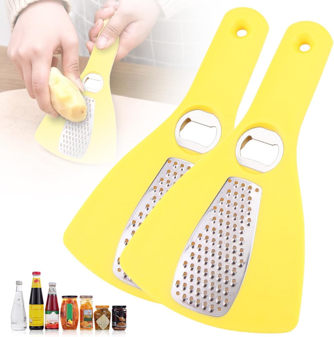 Syrinx Kitchen 3-in-1 Jar Opener, Bottle Opener, Vegetable Grater ...