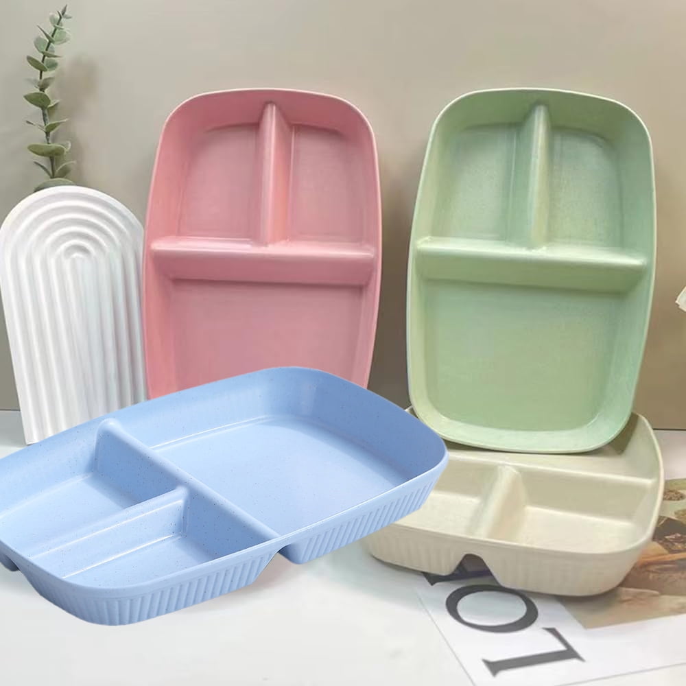 Syrinx Kitchen Divided Plates - Portion Control Bariatric Plate, 10.5 ...