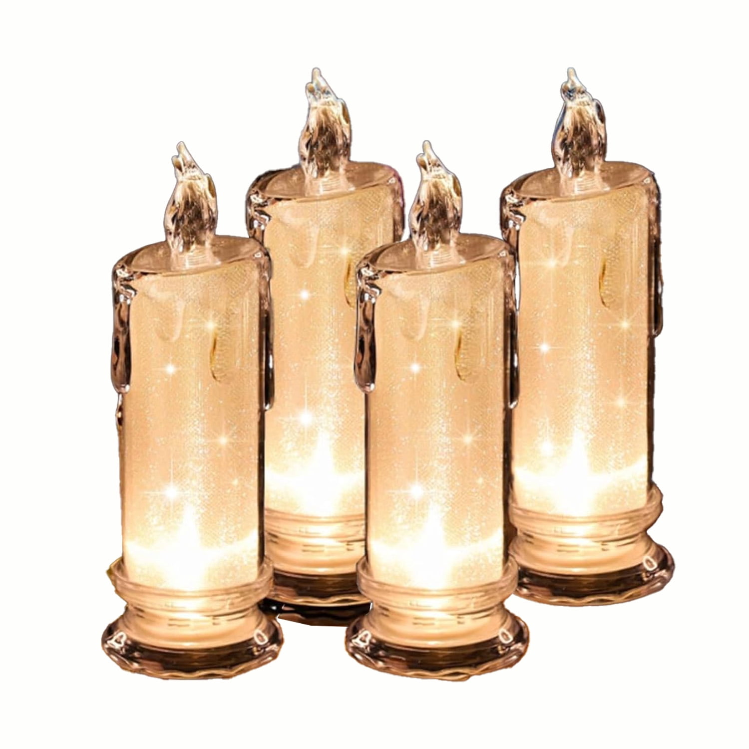 Syrinx LED Flameless Pillar Candles (4PCS) - Perfect for Valentine's ...