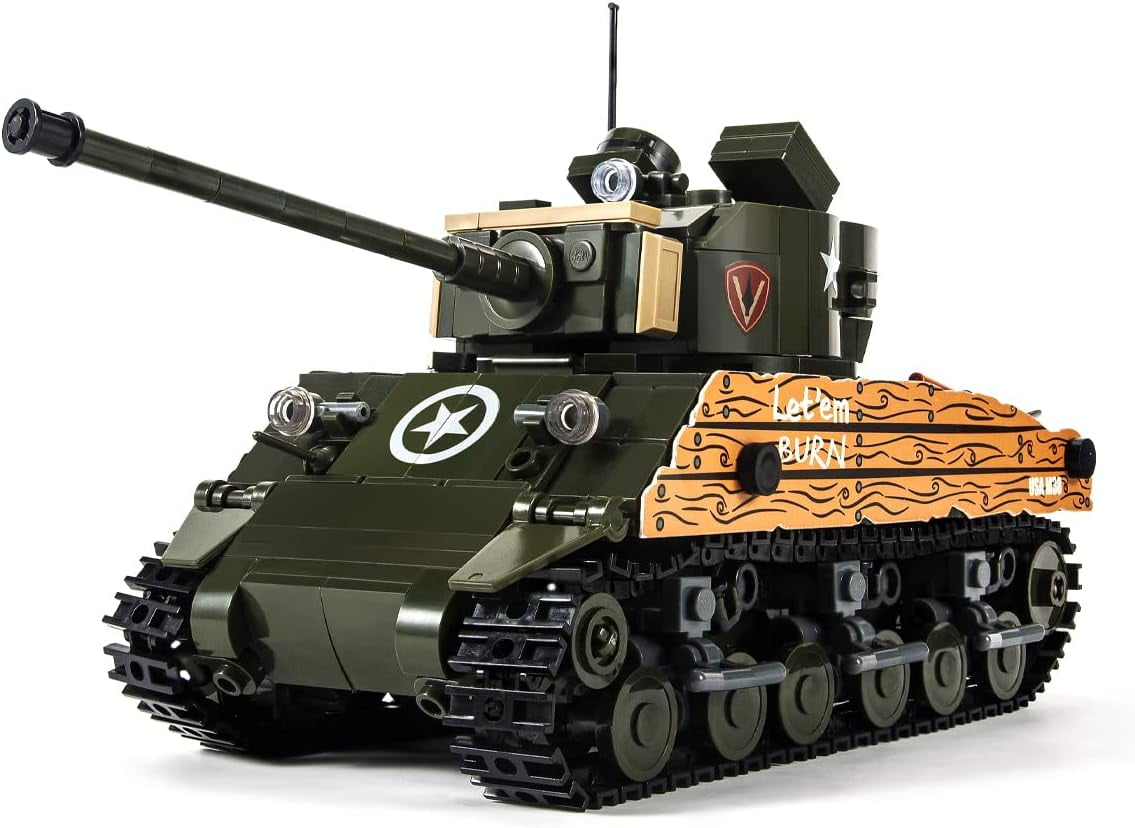 Syrinx Sherman M4A3 Main Battle Tank Army Building Sets for Adults ...