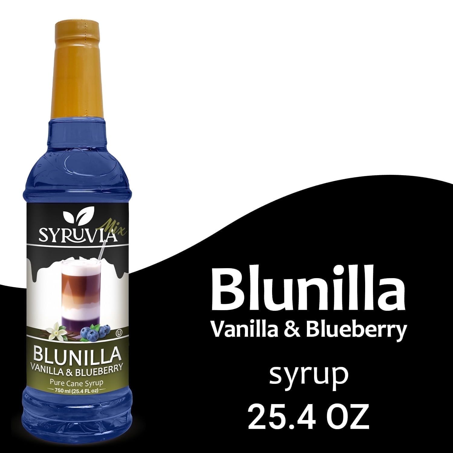 Syruvia BLUNILLA Syrup Pure Cane Coffee Flavoring Syrup, 25.4 fl Oz ...