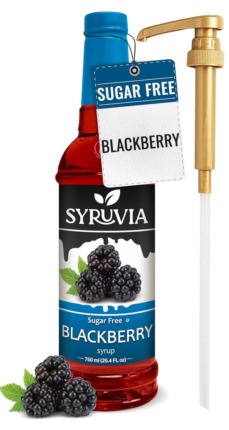 Syruvia Blackberry Sugar Free Cocktails Syrup 25.4 Fl. Oz With Pump ...