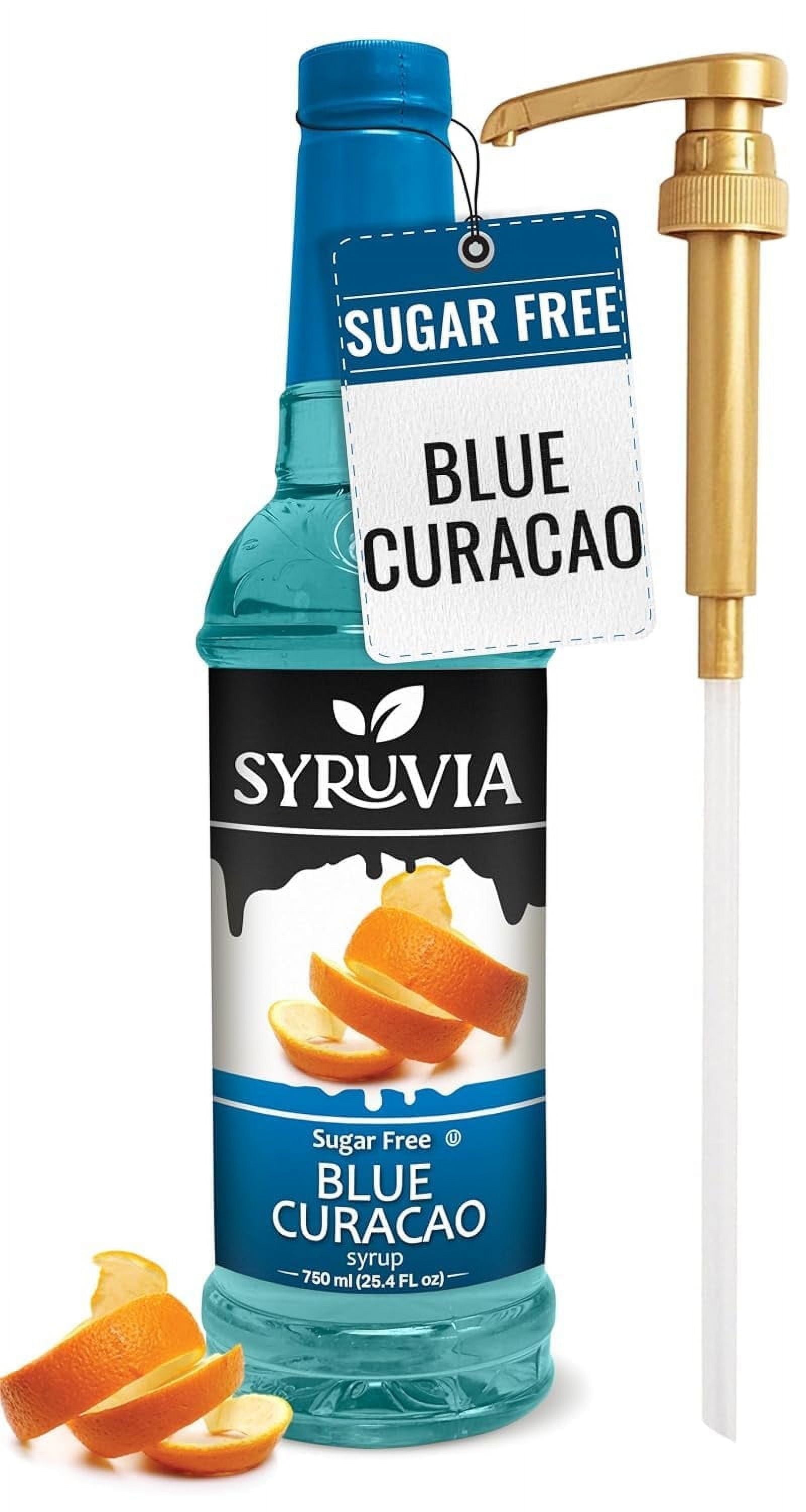 Syruvia Blue Curacao Sugar Free Cocktails Syrup 25.4 Fl. Oz With Pump ...