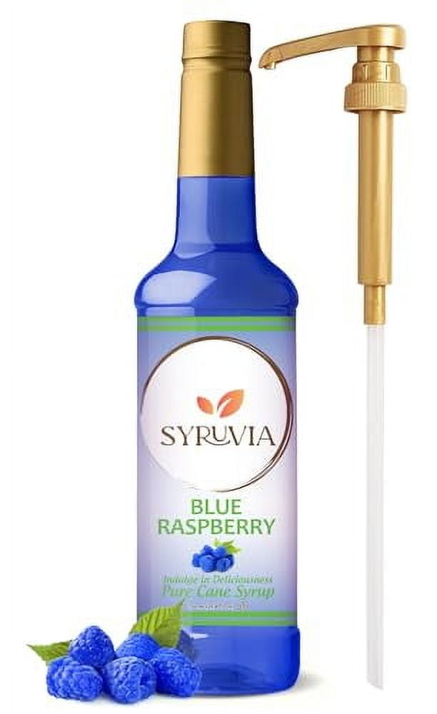 Syruvia Blue Raspberry Syrup (25.4 fl oz) - Kosher, Gluten-Free, and ...