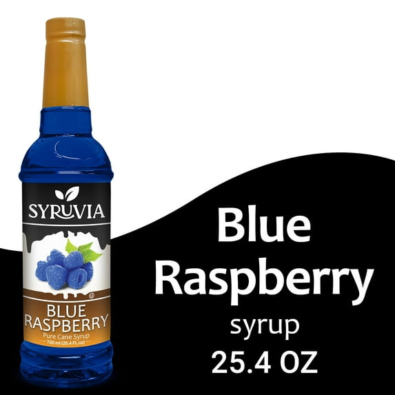 Syruvia Blue Raspberry Syrup Pure Cane Coffee Flavoring Syrup, 25.4 fl ...