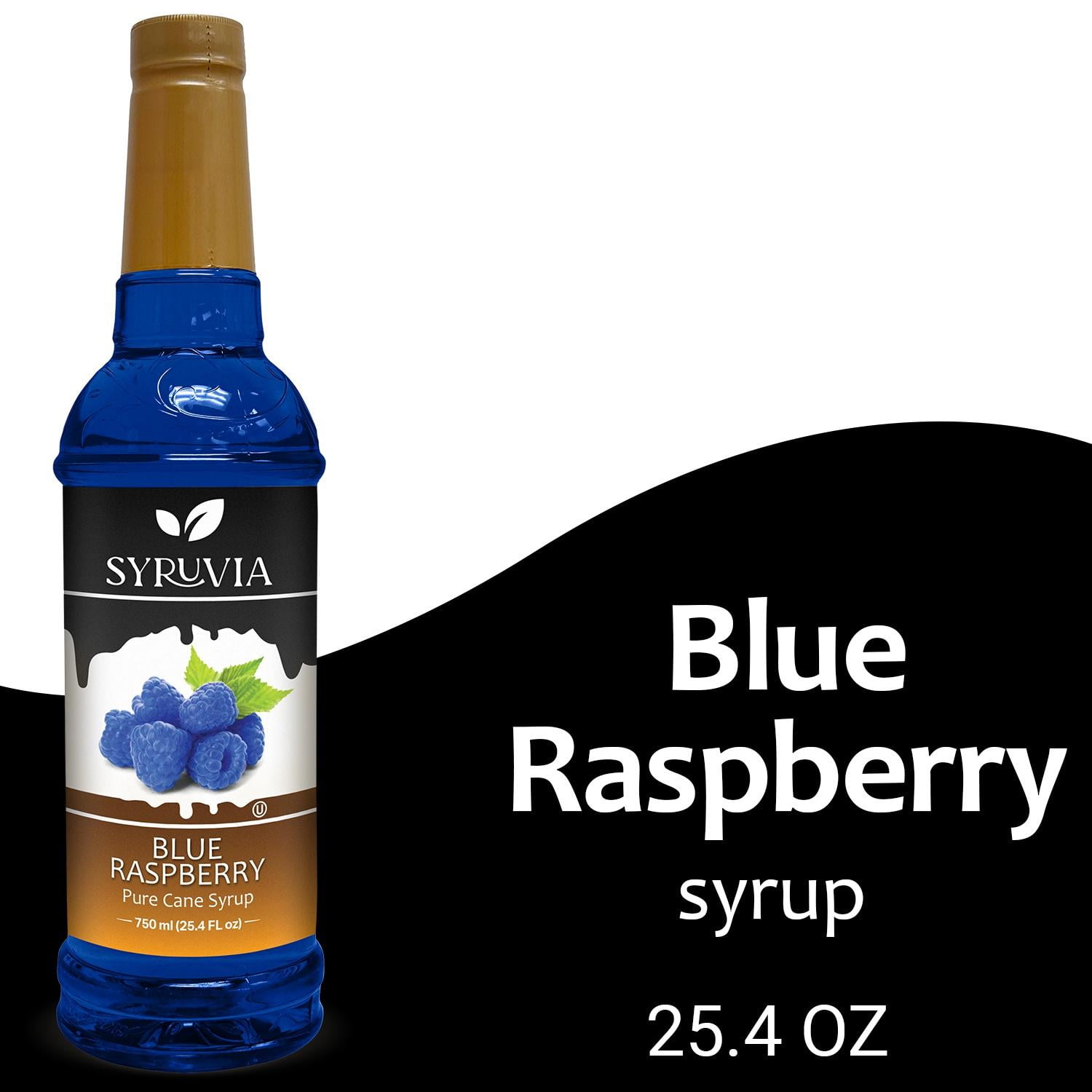 Syruvia Raspberry Syrup, Pure Cane Sugar Coffee Flavoring with Pump, 25 ...
