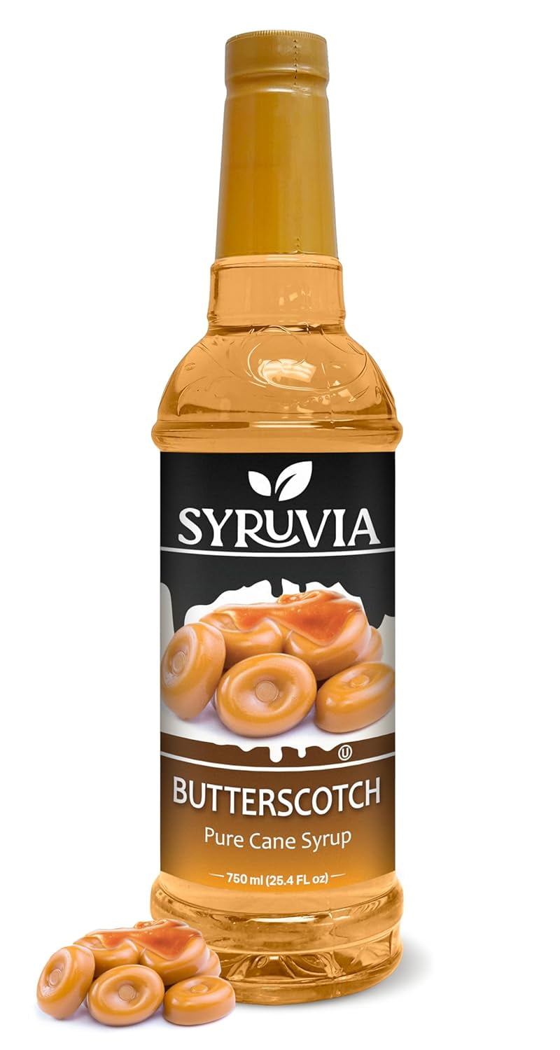 Syruvia Butterscotch Syrup Pure Cane Coffee Flavoring Syrup, 25.4 fl Oz ...