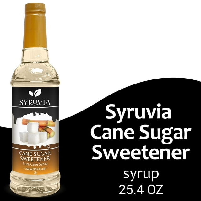 Syruvia Cane Sugar Sweetener Syrup Pure Cane Coffee Flavoring Syrup, 25 ...
