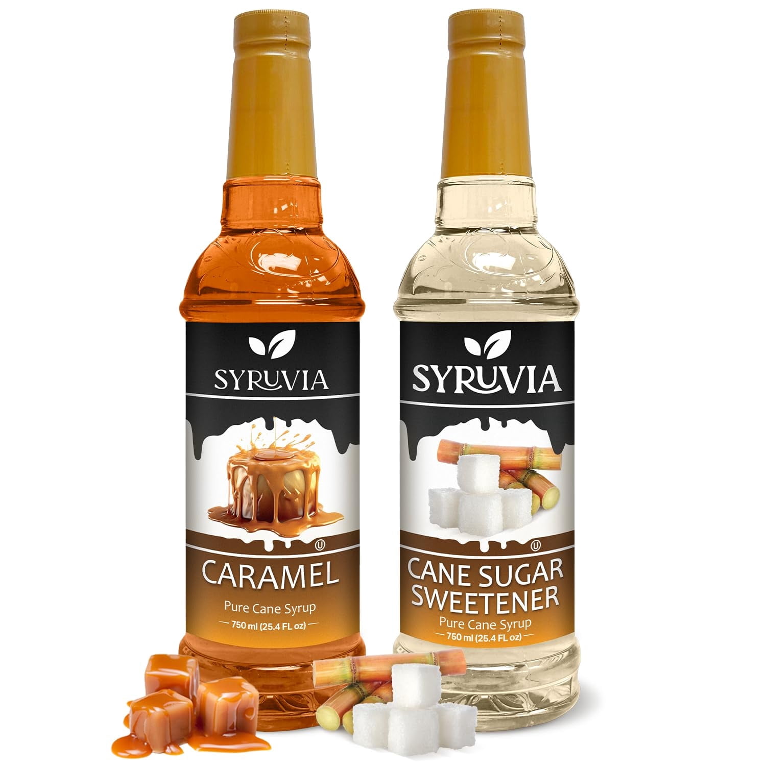 Syruvia Caramel & Cane Sugar Sweetener Pure Cane Syrup - Walmart.com