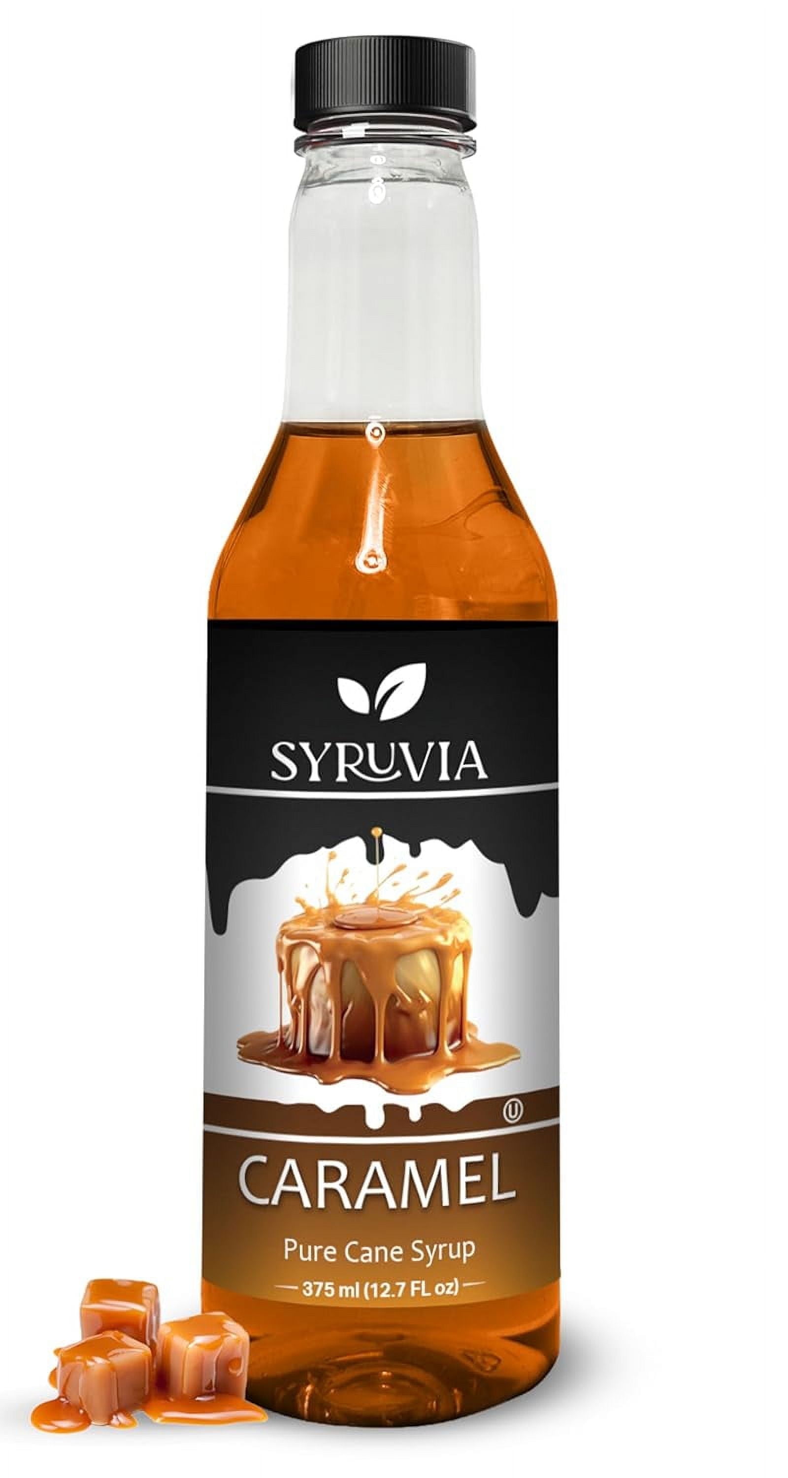 Syruvia Caramel Coffee Syrup - 12.7 fl oz Premium Coffee Flavoring ...