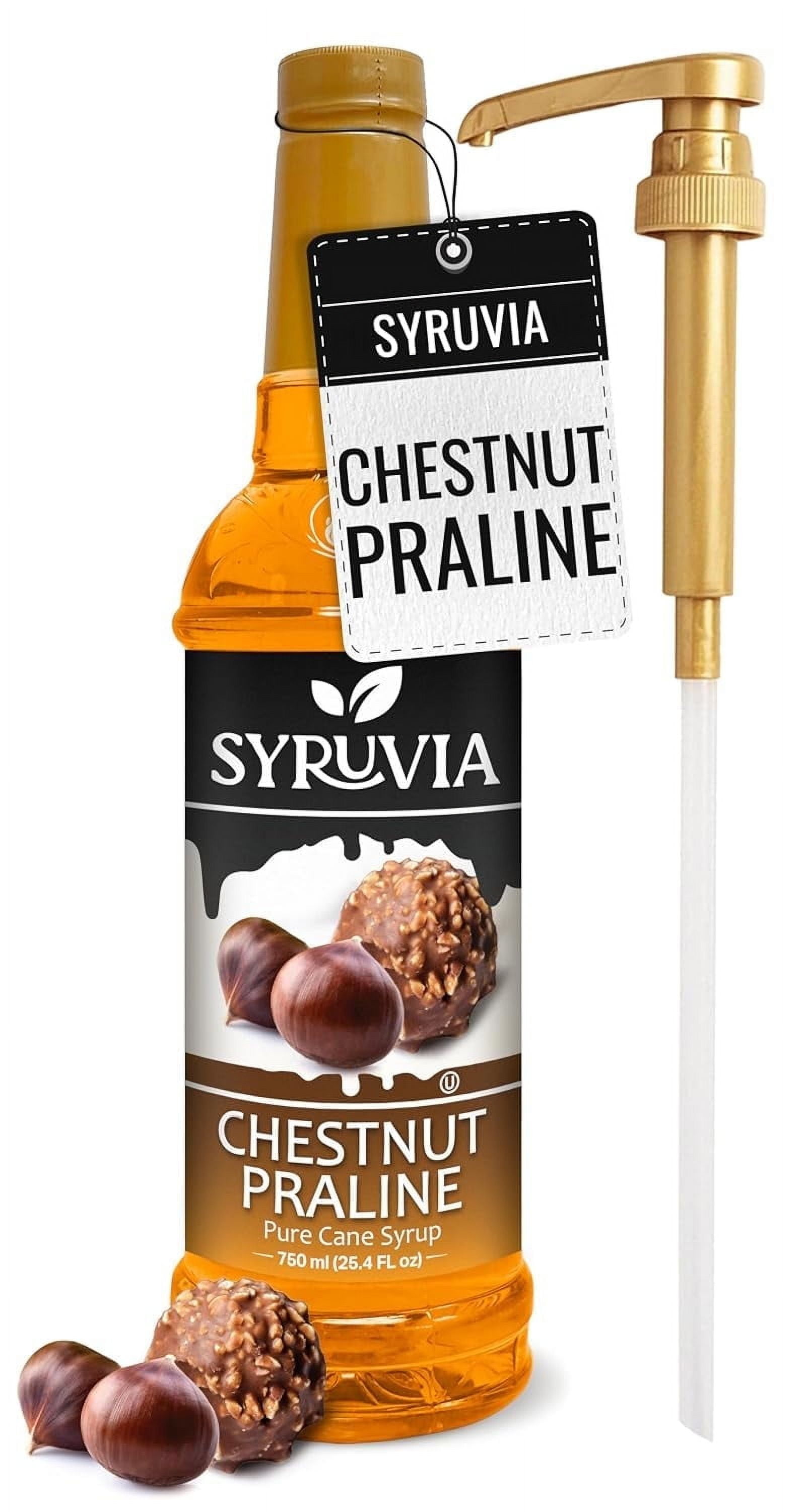 Syruvia Chestnut Praline Pure Cane Syrup, 25.4 fl Oz With Pump ...