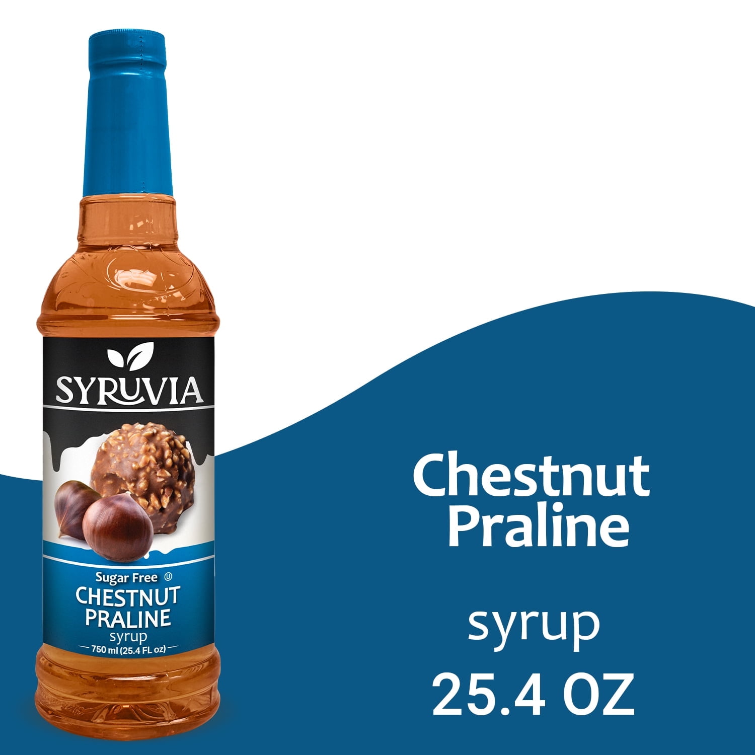 Syruvia Chestnut Praline Sugar Free Coffee Syrup No-Calorie Coffee ...