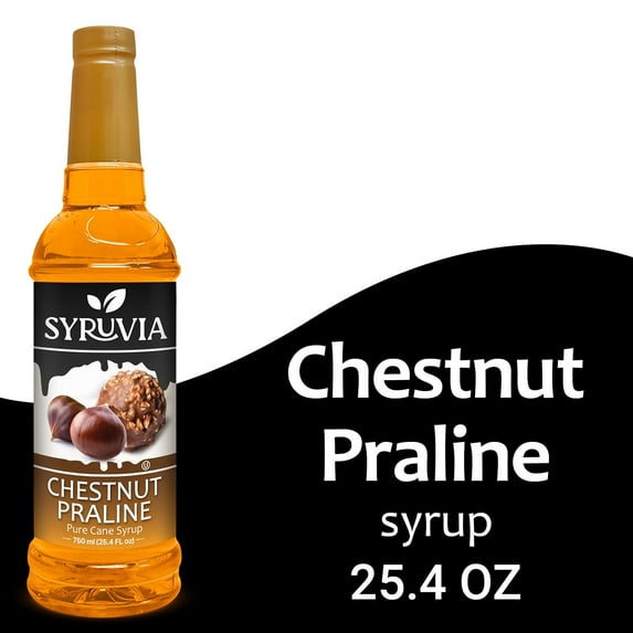 Syruvia Chestnut Praline Syrup Pure Cane Coffee Flavoring Syrup, 25.4 ...