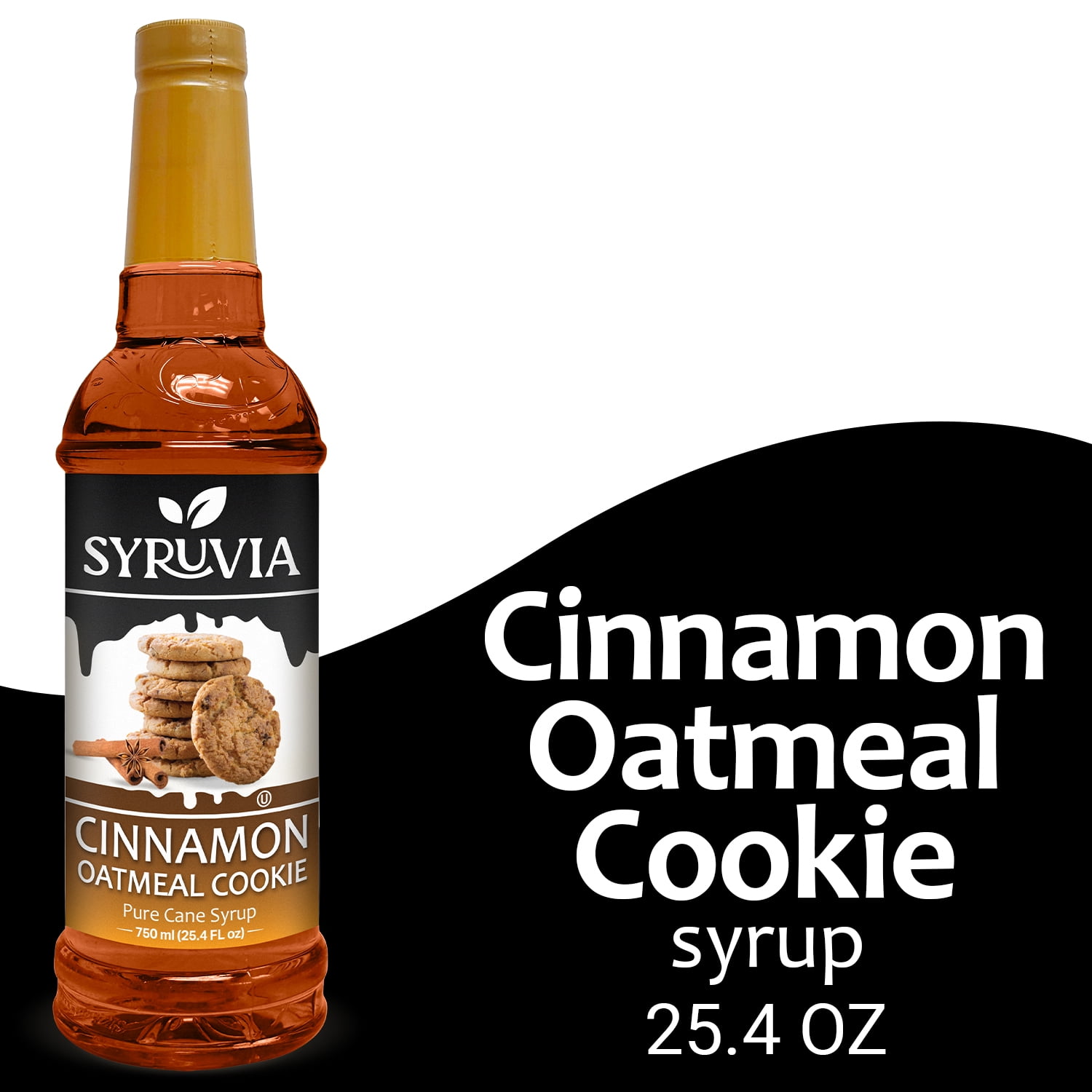 Syruvia Cinnamon Oatmeal Cookie Syrup Pure Cane Coffee Flavoring Syrup ...