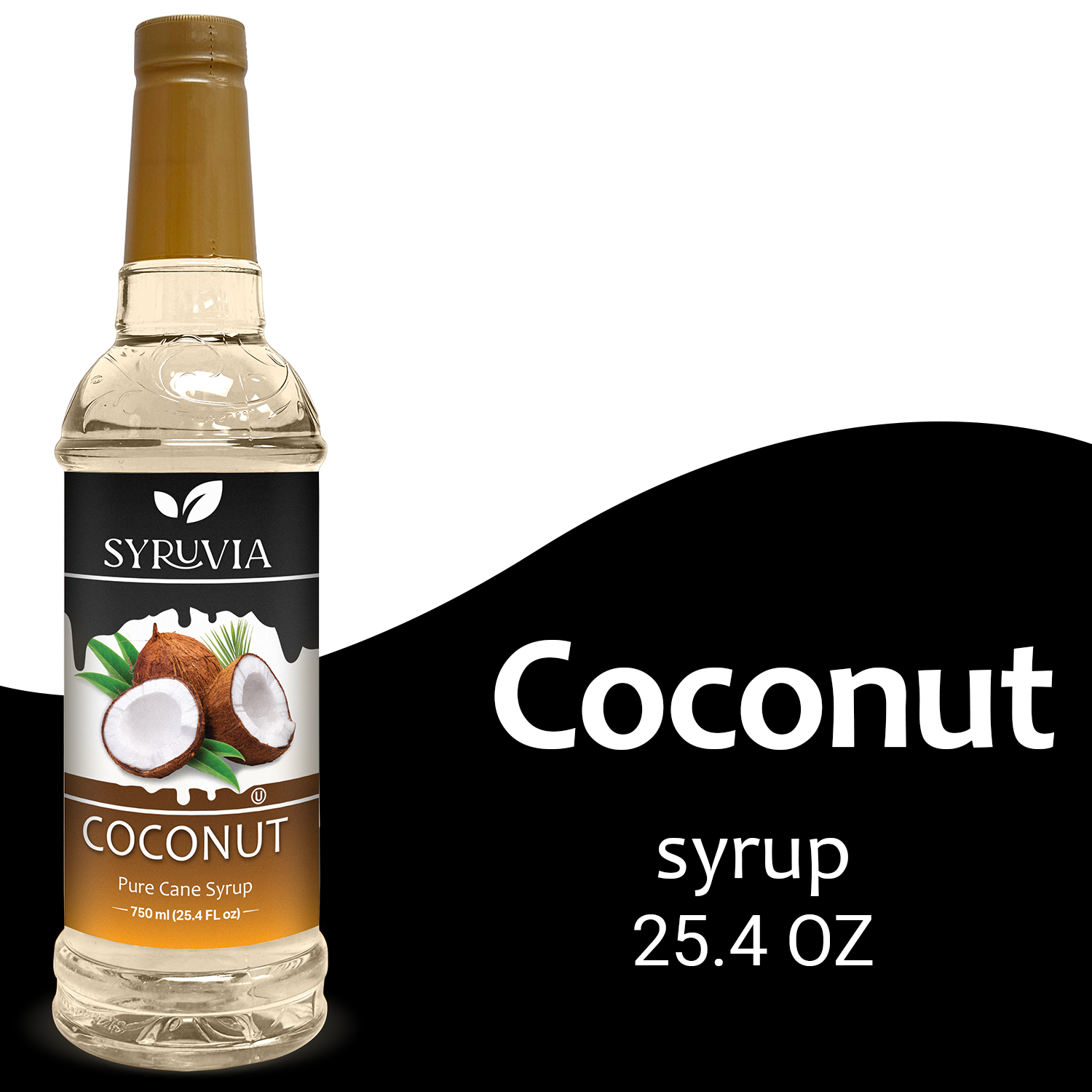 Syruvia Coconut Syrup Pure Cane Coffee Flavoring Syrup, 25.4 fl Oz ...