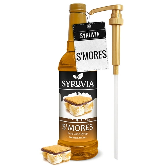 Syruvia Coffee Syrup, S'mores Flavored Syrup for Drinks, Lattes, and ...