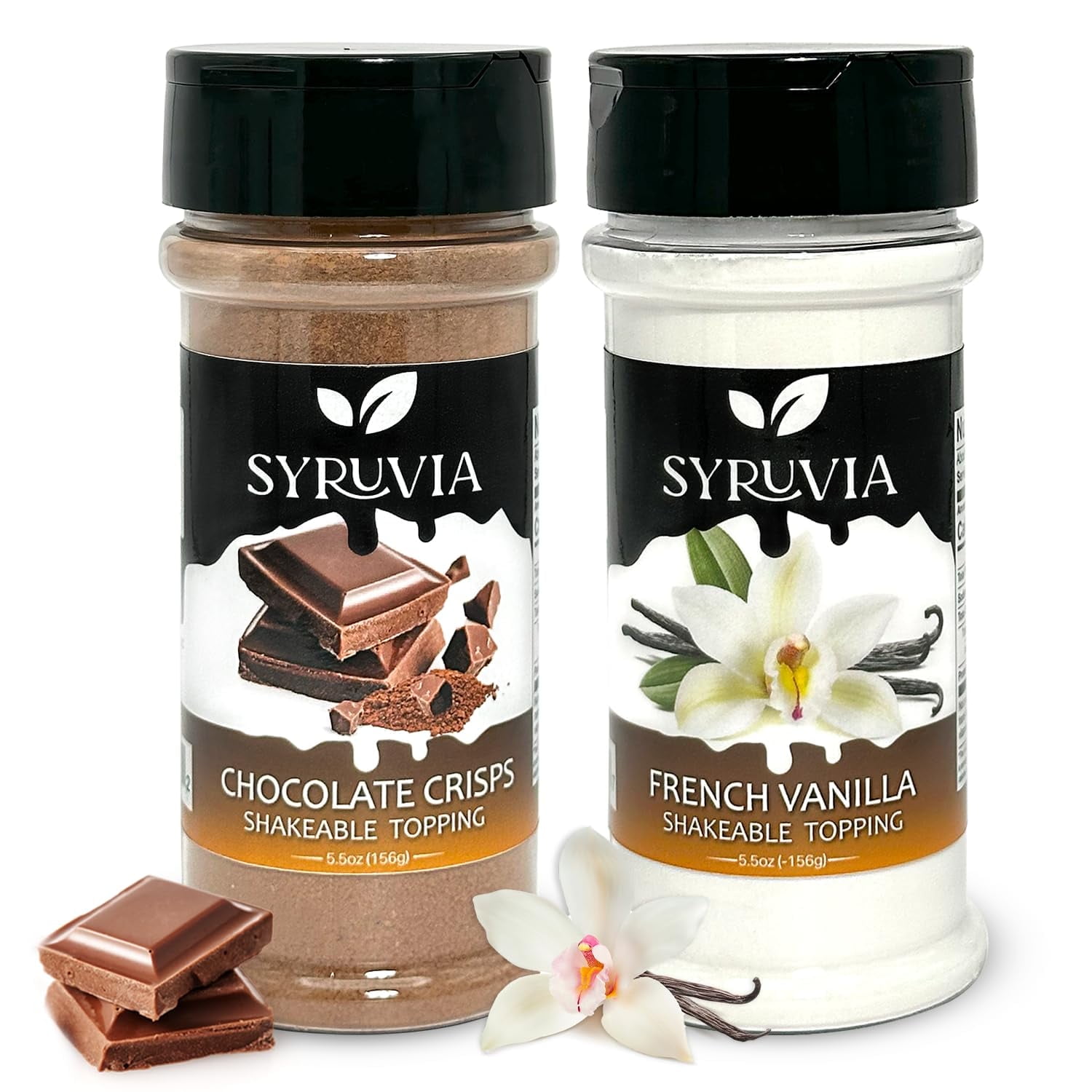 Syruvia Coffee Topping Variety Pack Chocolate Crisp & French Vanilla ...