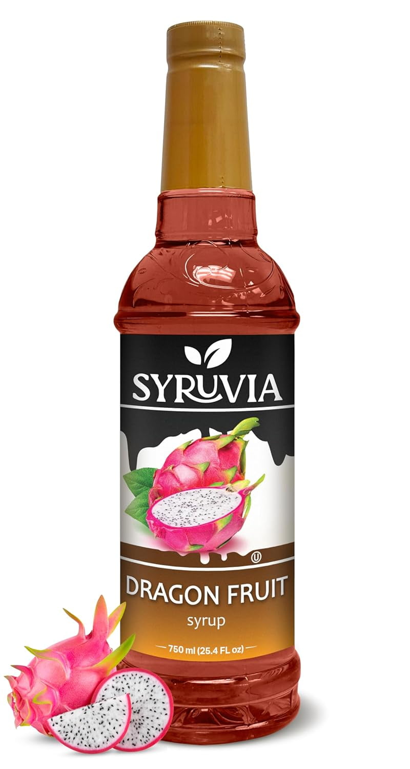 Syruvia Dragon Fruit Syrup Pure Cane Coffee Flavoring Syrup, 25.4 fl Oz ...